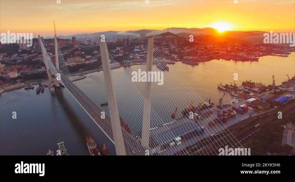 The rising sun the rising sun the golden bridge Stock Videos & Footage ...