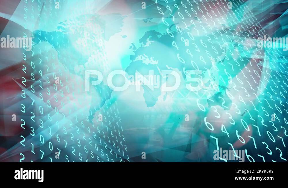 Computer world data algorithm cyber security machine learning 4k Stock ...