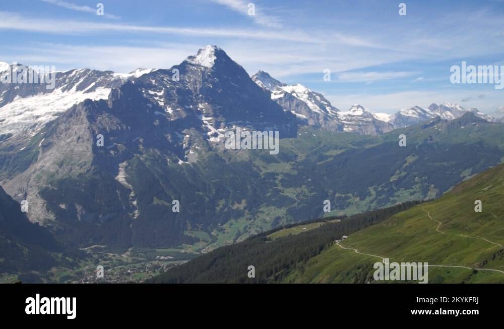 Alpine peaks landskape background. Jungfrau, Bernese highland. Alps ...