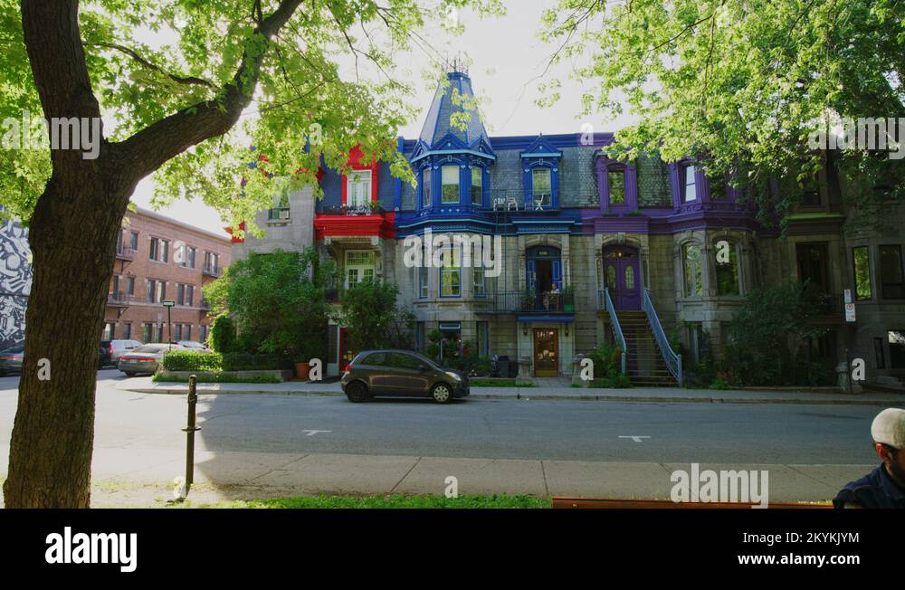 Buildings with painted turrets Stock Video Footage - Alamy