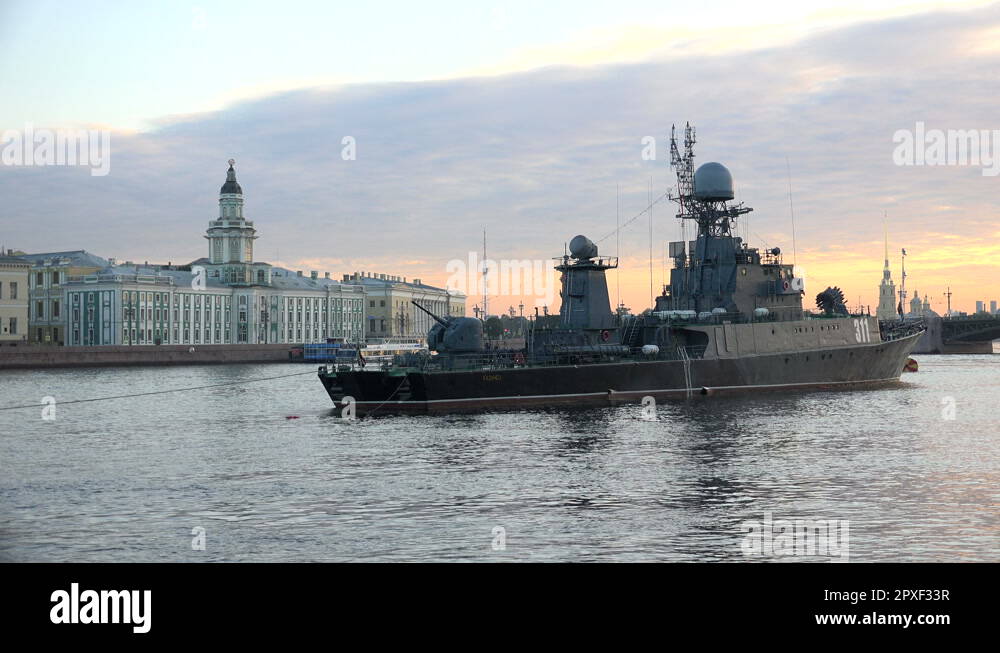 Russian military naval ship, sunset 4K Stock Video Footage - Alamy