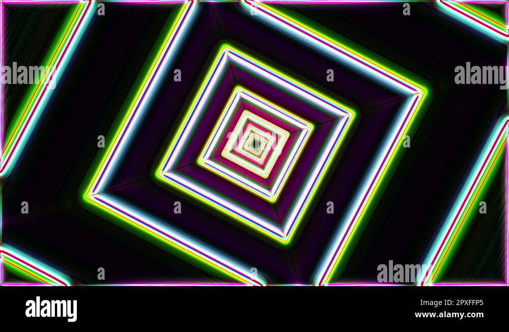 Neon lights tunnel background loop Stock Video Footage - Alamy
