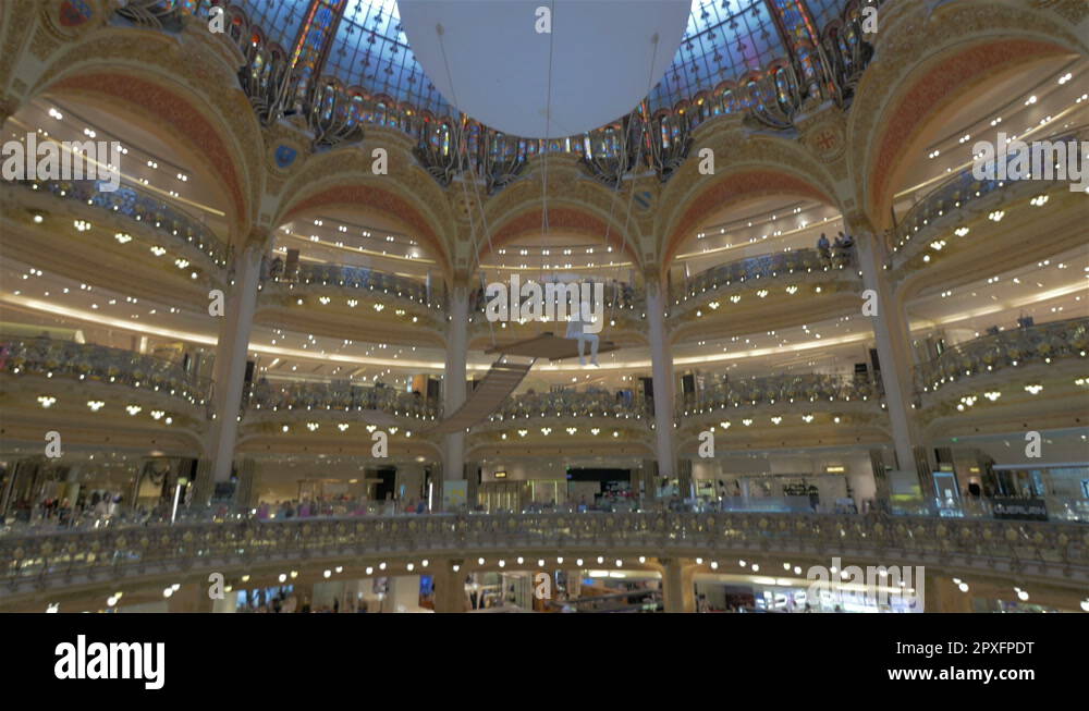 Galeries lafayette shopping mall paris Stock Videos & Footage - HD and ...