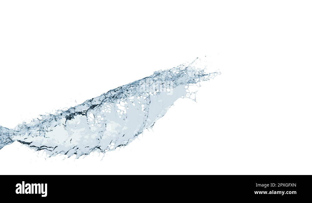 4k slow motion blue water 3d vortex splash with alpha matte Stock Video ...