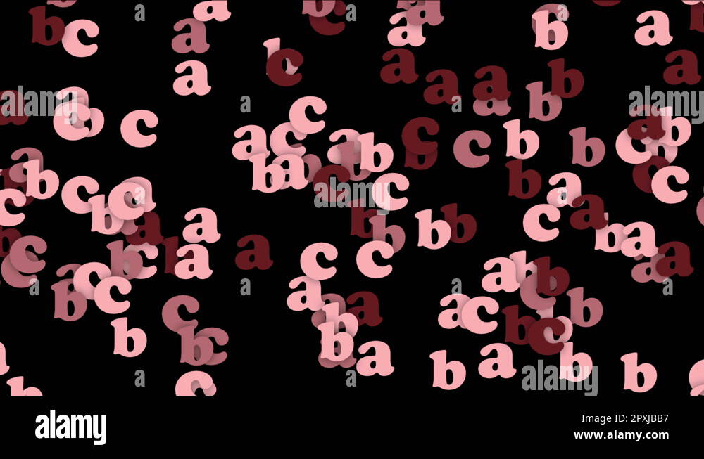 4k Alphabet abc cartoon letter character words,education learn data ...