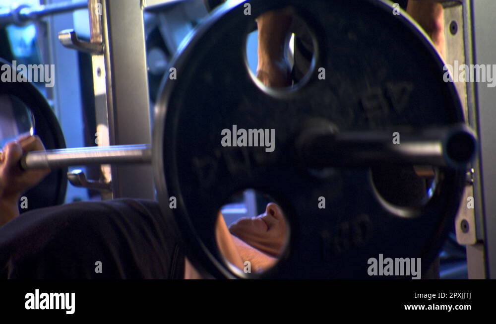 Muscular man gym bench presses Stock Videos & Footage - HD and 4K Video ...