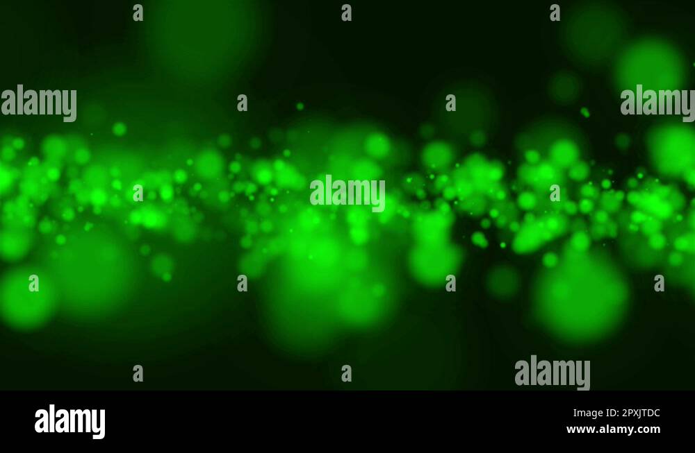 Green Flying Particles or Dust Background. 4K Seamless Loop animation. Abstract Stock Video ...