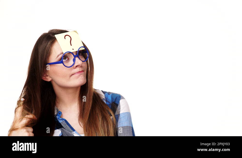 woman thinking question mark on her head 4K Stock Video Footage - Alamy