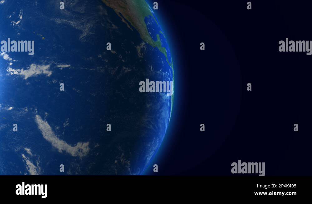 Rotation Planet Earth with space for text. Presentation background. 4K ...