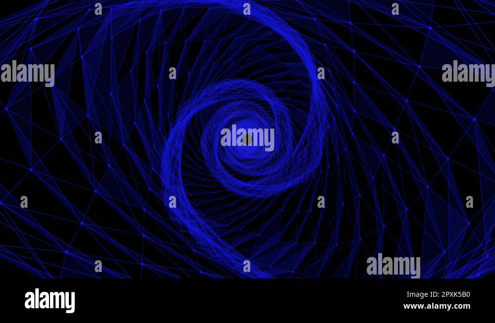 Neon techno polygons shape. 4K UHD. Spiral, swirl, curl background ...