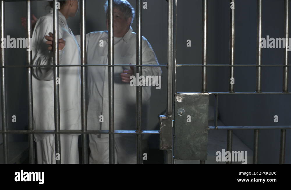 Modern Prison or Jail Scene - Women sharing a hug Stock Video Footage ...
