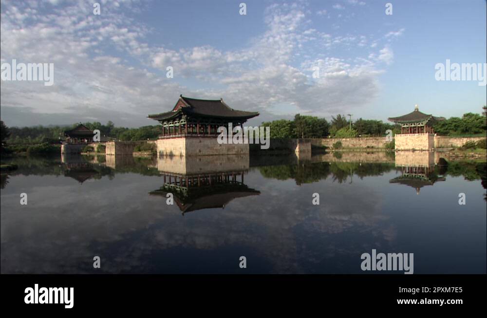 Traditional Ancient Building, Anapji Pond Pavilion, Temple in Gyeongju ...