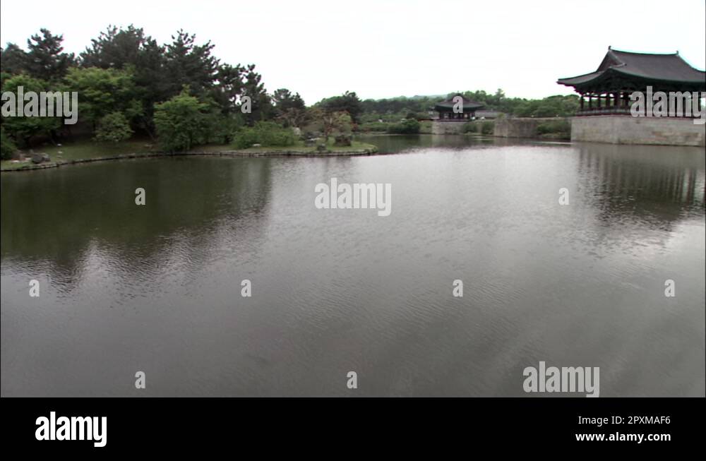 Traditional Ancient Building, Anapji Pond Pavilion, Temple in Gyeongju ...