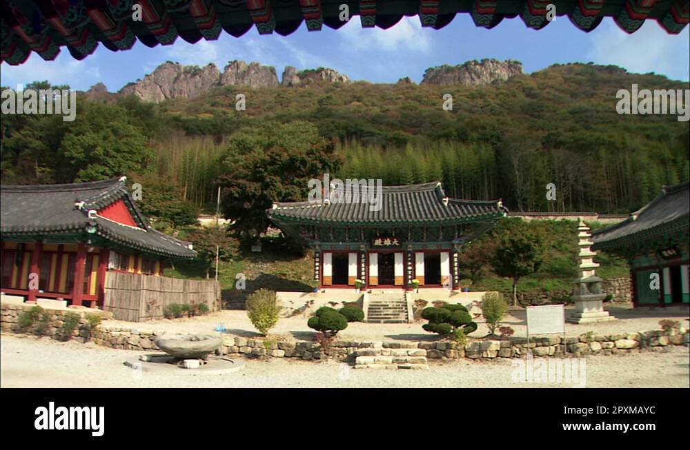 Temple in Jeongeup-si, Jeonbuk, Korea Stock Video Footage - Alamy