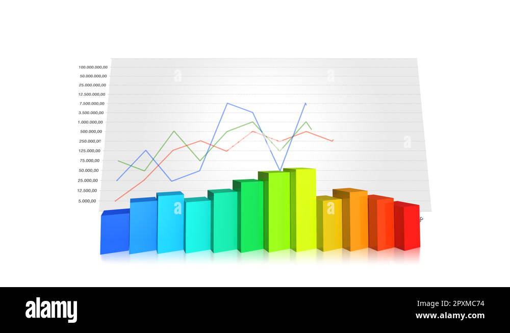 Financial report with animated pie and line chart graphics Stock Video ...