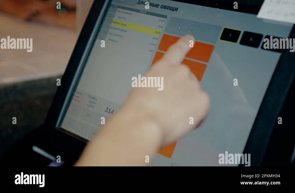 Counter cashier paying touch screen Stock Videos & Footage - HD and 4K ...