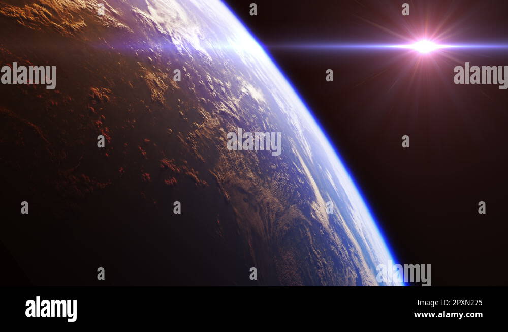 Beautiful View Of Planet Earth From Space. 4K. 3840x2160. Seamless ...