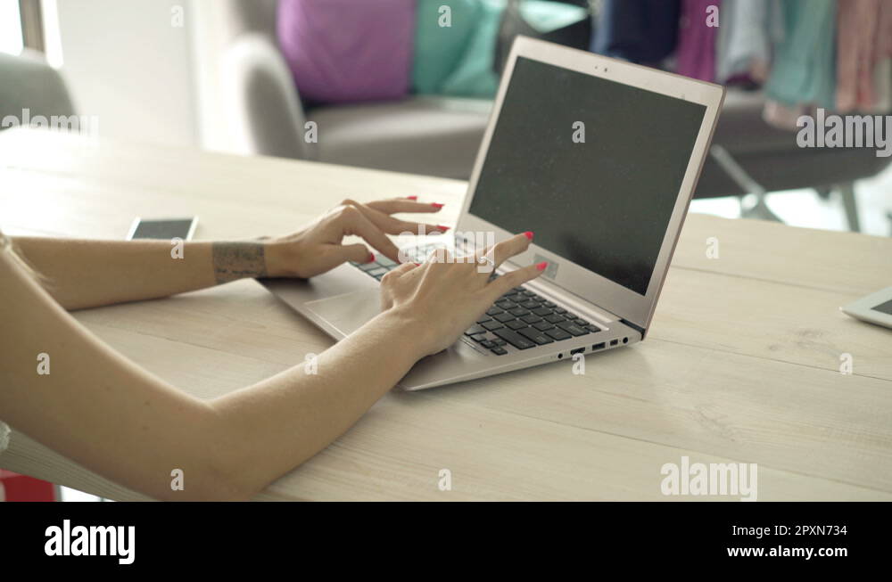 Hands female sitting laptop Stock Videos & Footage - HD and 4K Video ...