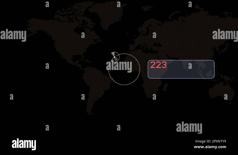 4k Global GPS data detect earth map military radar GPS navigation ...