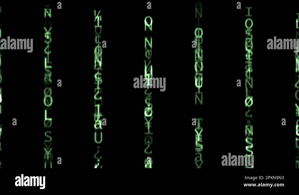 Alphabet character array,hacker password background,data scanning ...