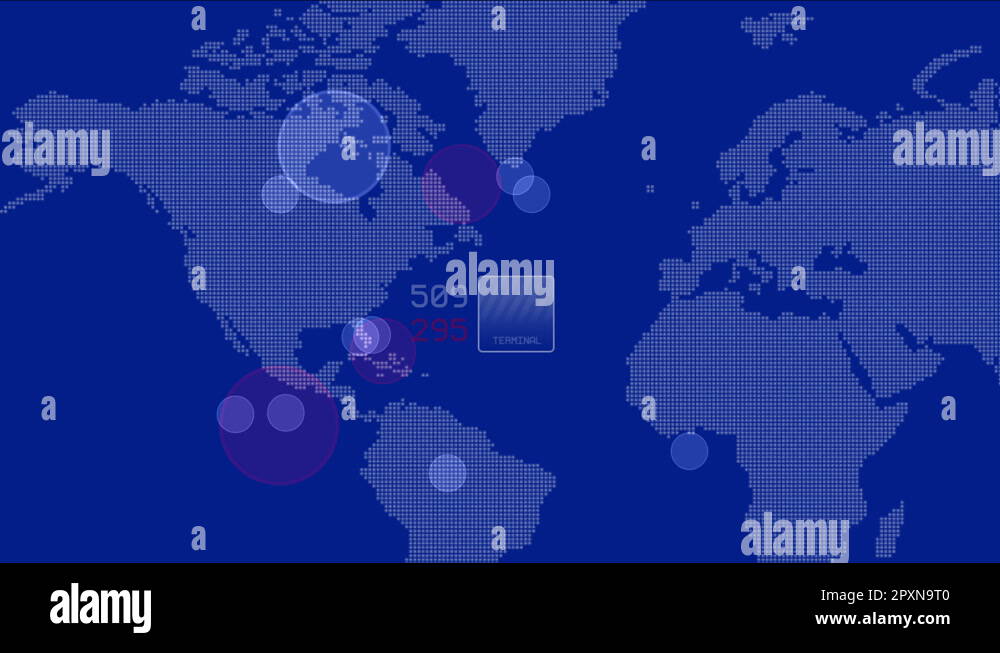 4k Global GPS data detect earth map military radar GPS navigation ...