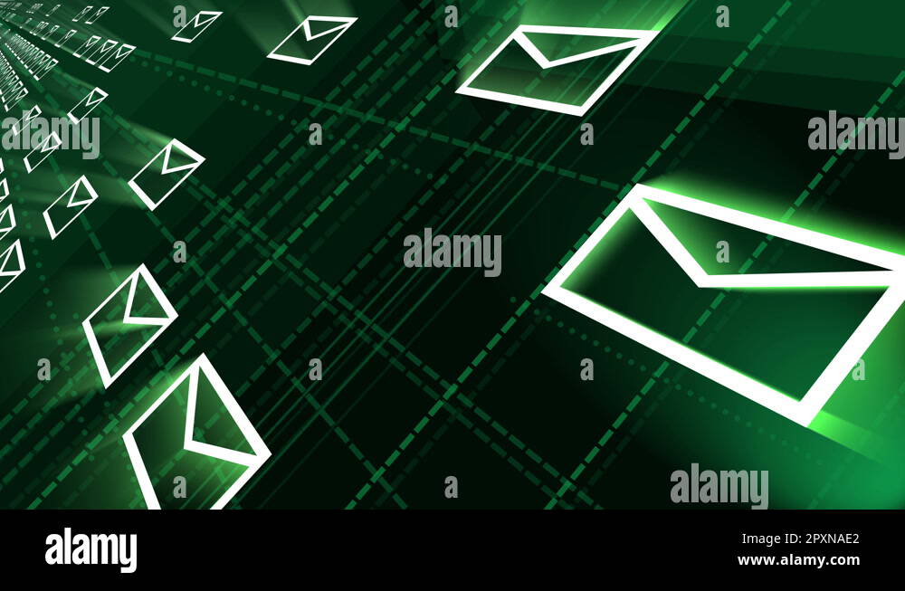 4k,background of the envelope E-Mail,flying mails,future tech screen ...