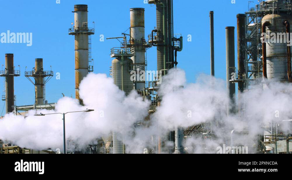 Oil refinery industrial factory station and petroleum petrochemical ...