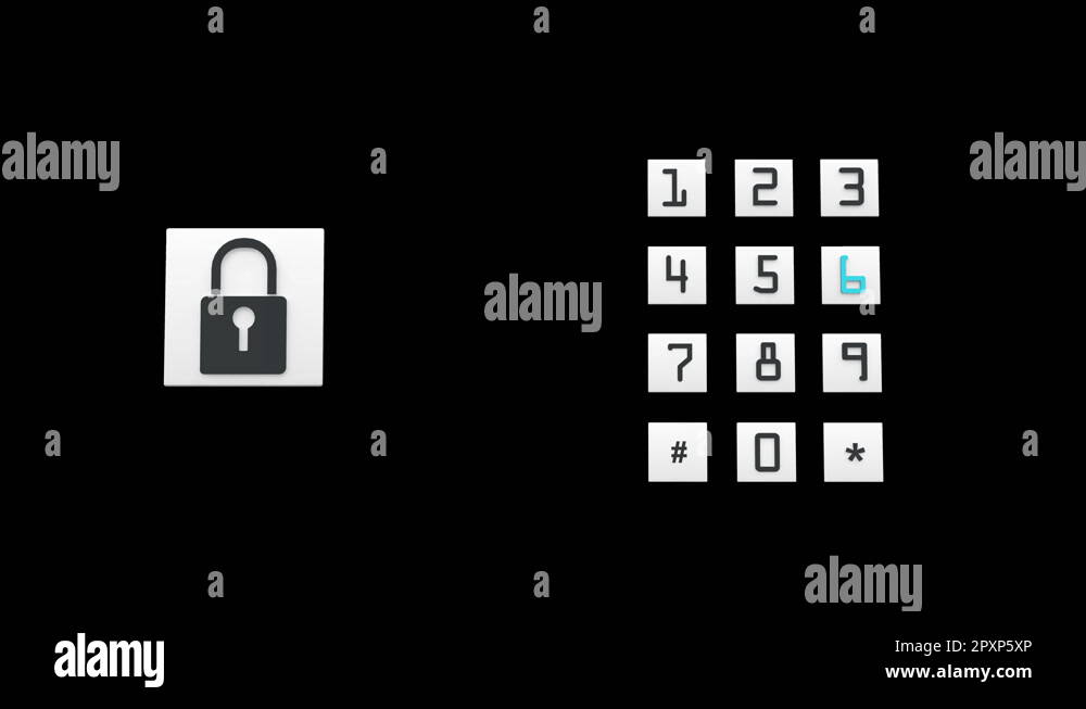 4k input password,bigital lock open,tech background Stock Video Footage ...