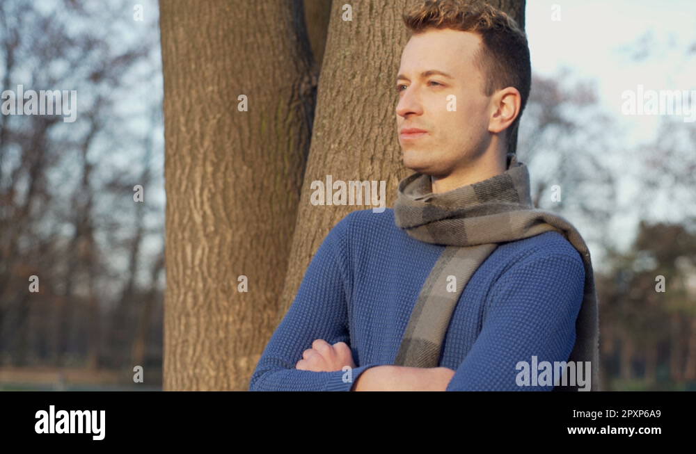 Man standing next tree park Stock Videos & Footage - HD and 4K Video ...