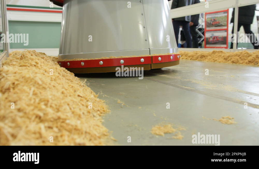 Agricultural robot removes hay from the barn - high technology for ...
