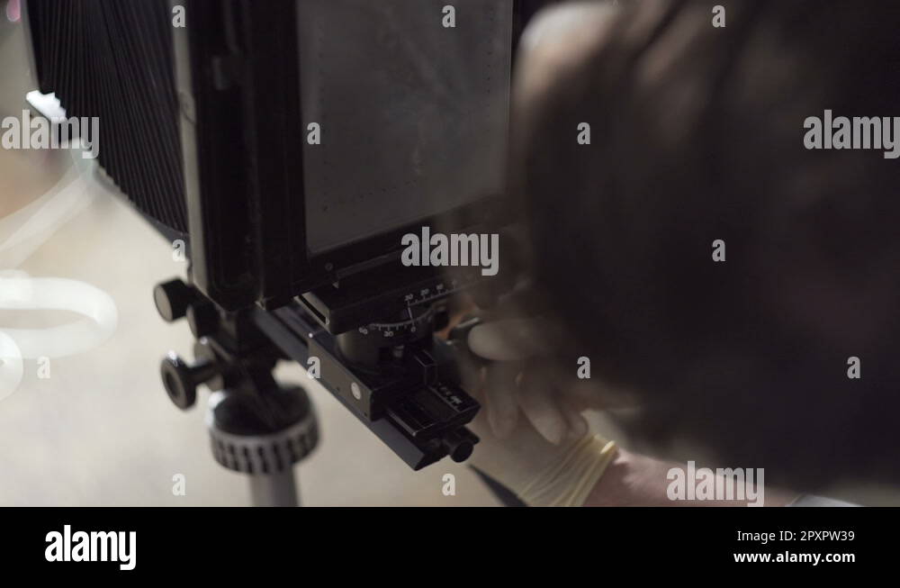 Men prepare the camera to shoot close-up Stock Video Footage - Alamy