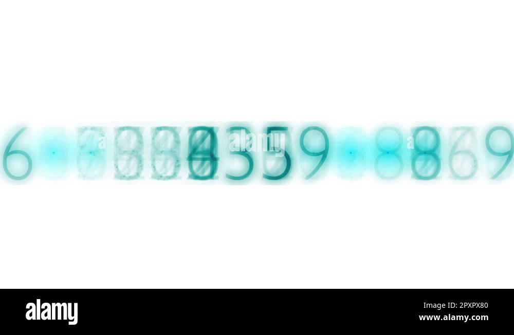 4k Numbers scrolling across screen finance digital tech data background ...