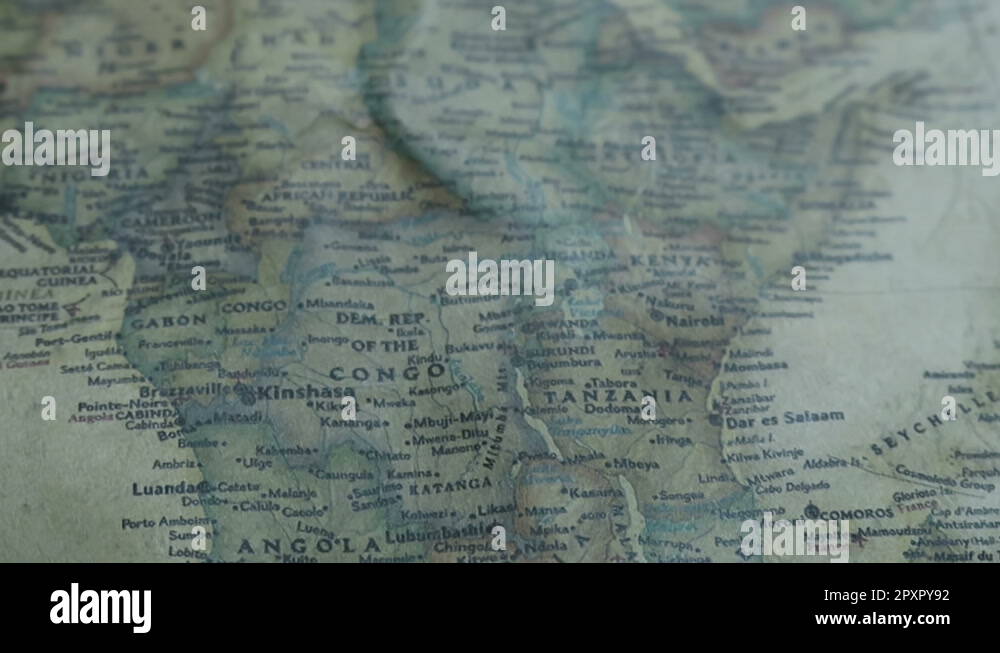 Africa paper map Stock Videos & Footage - HD and 4K Video Clips - Alamy