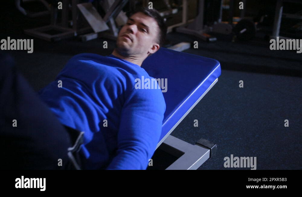 Platform leg press, leg muscle training. bodybuilder training . gym ...