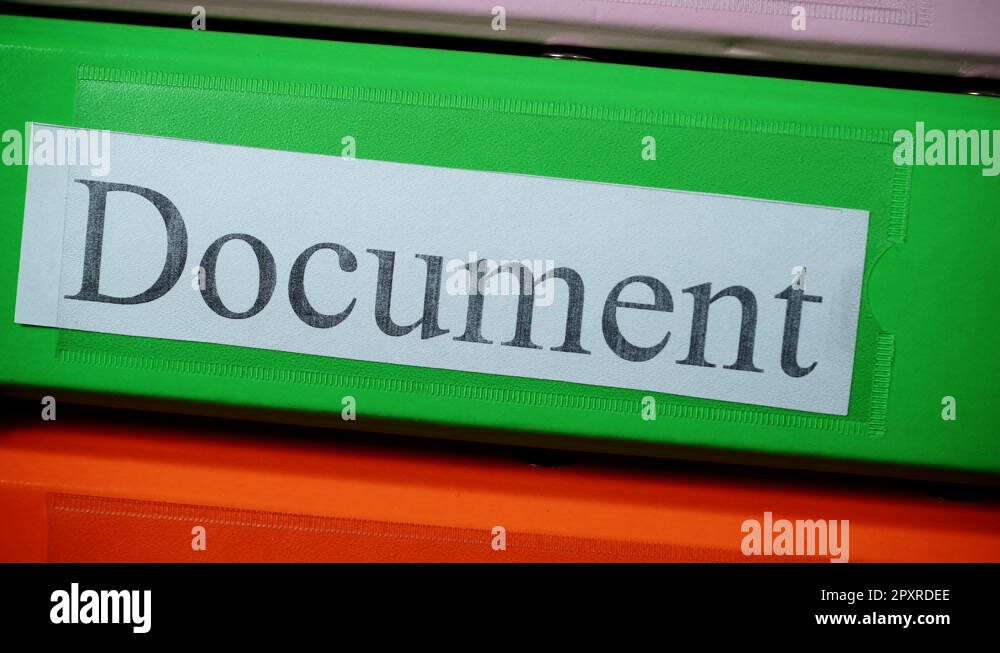 Document binder and many file folders as office background 4K Stock ...