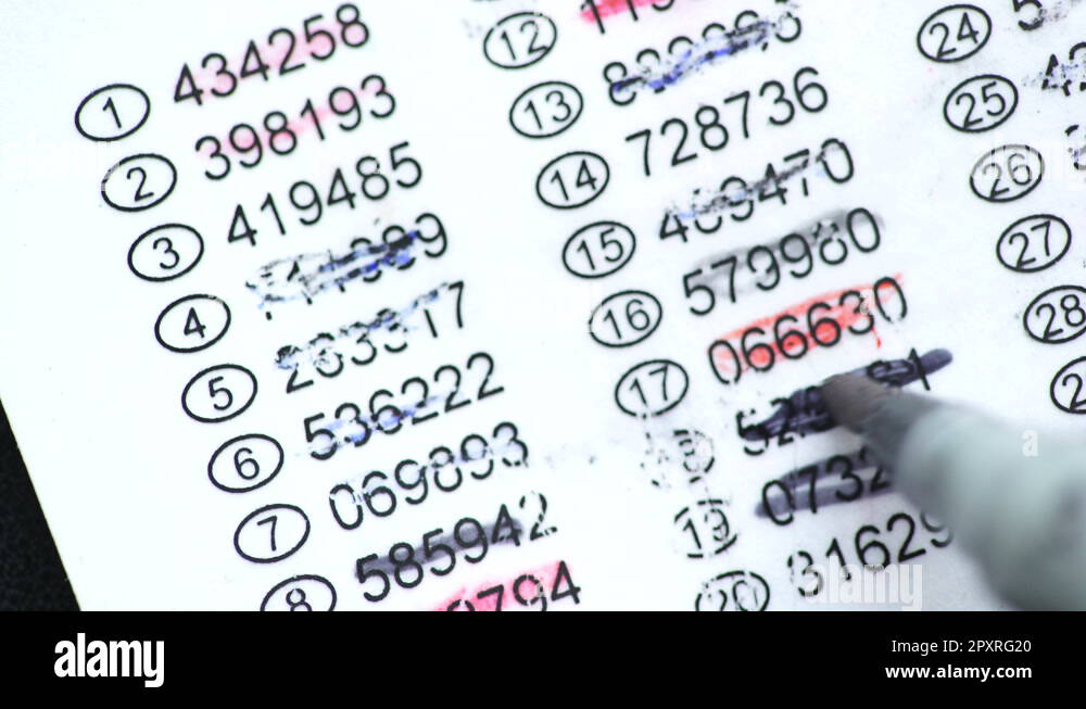 Crossed out on number from assecc code card closeup 4K Stock Video ...