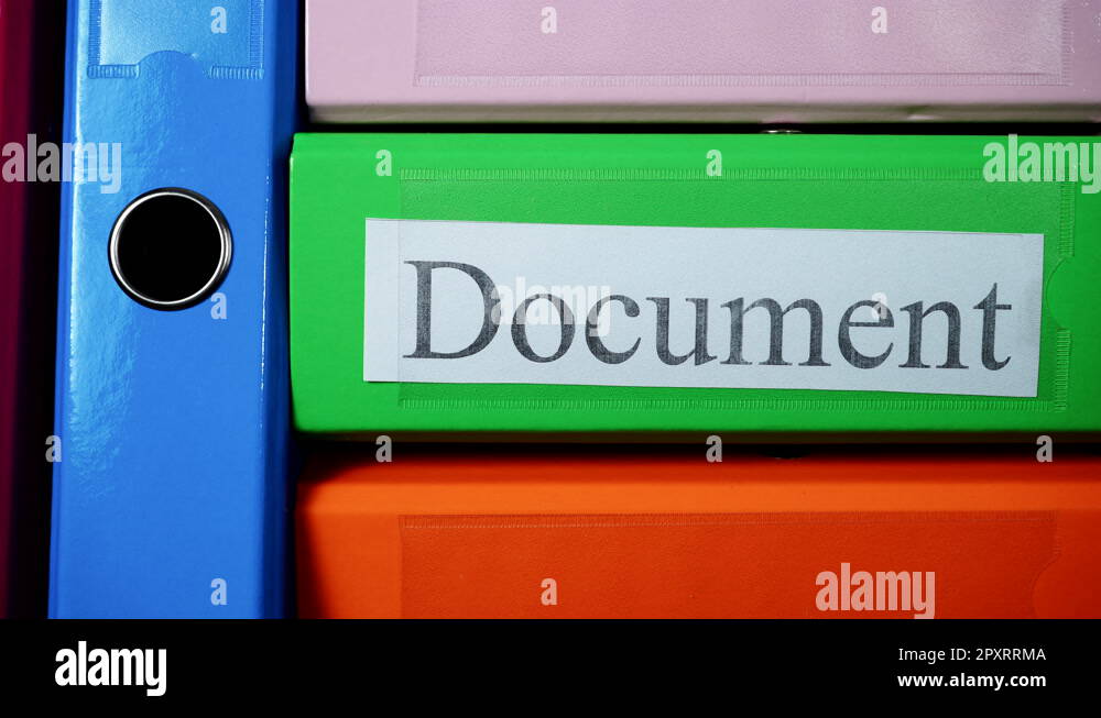 Document binder and many file folders as office background 4K Stock ...