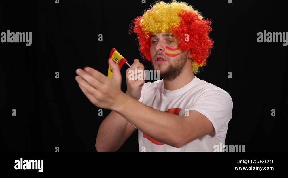 Spain Football Team Sad Man Spectator Fan Loss Stress Game Failure ...