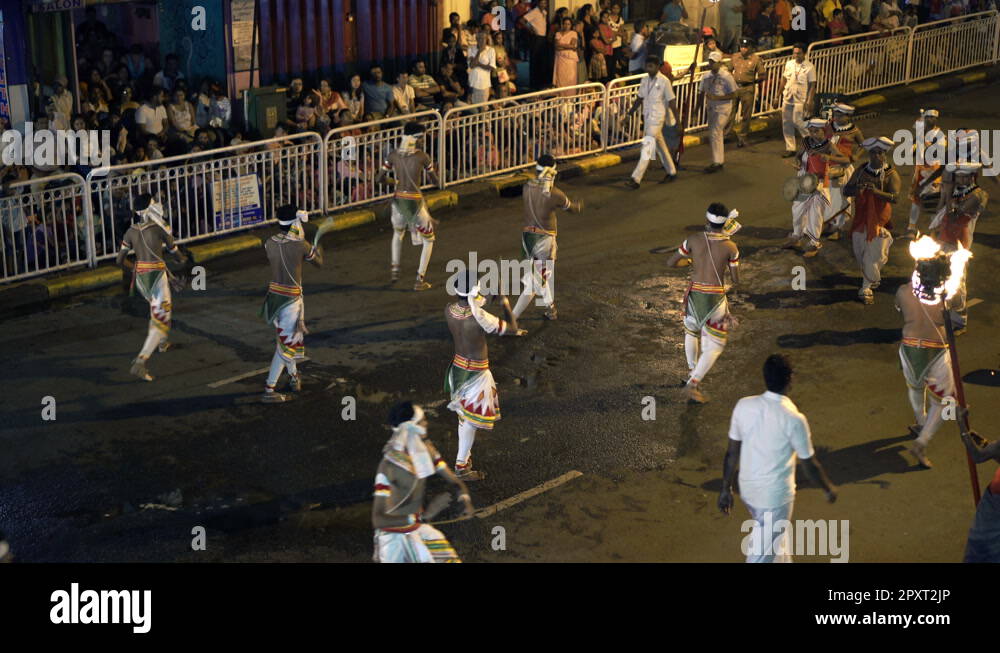 Male dancers performing during Sacred Tooth Festival in Kandy, Sri ...