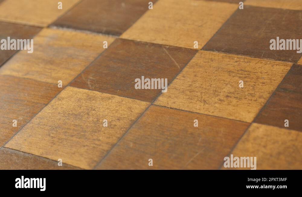 Old wooden chess set table rows and columns close-up Stock Video ...