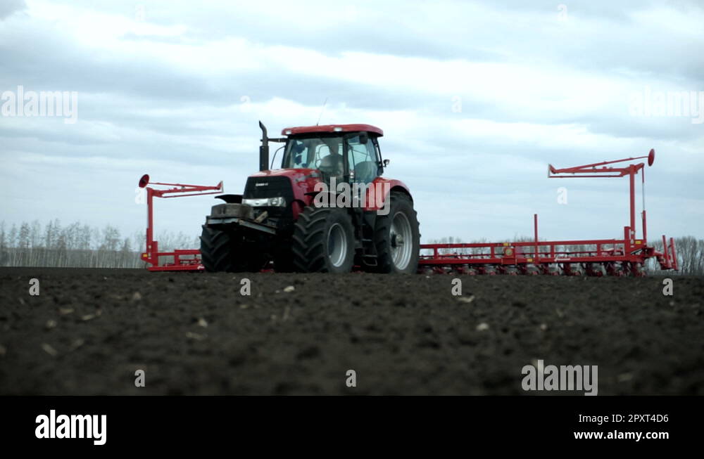 Sowing of sugar beet on a fertile land using modern agricultural ...