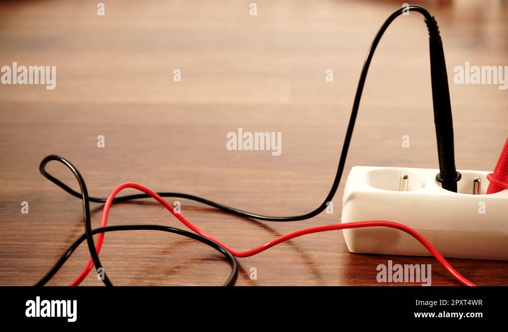 Measurement voltage in electrical socket with multimeter 4K Stock Video ...
