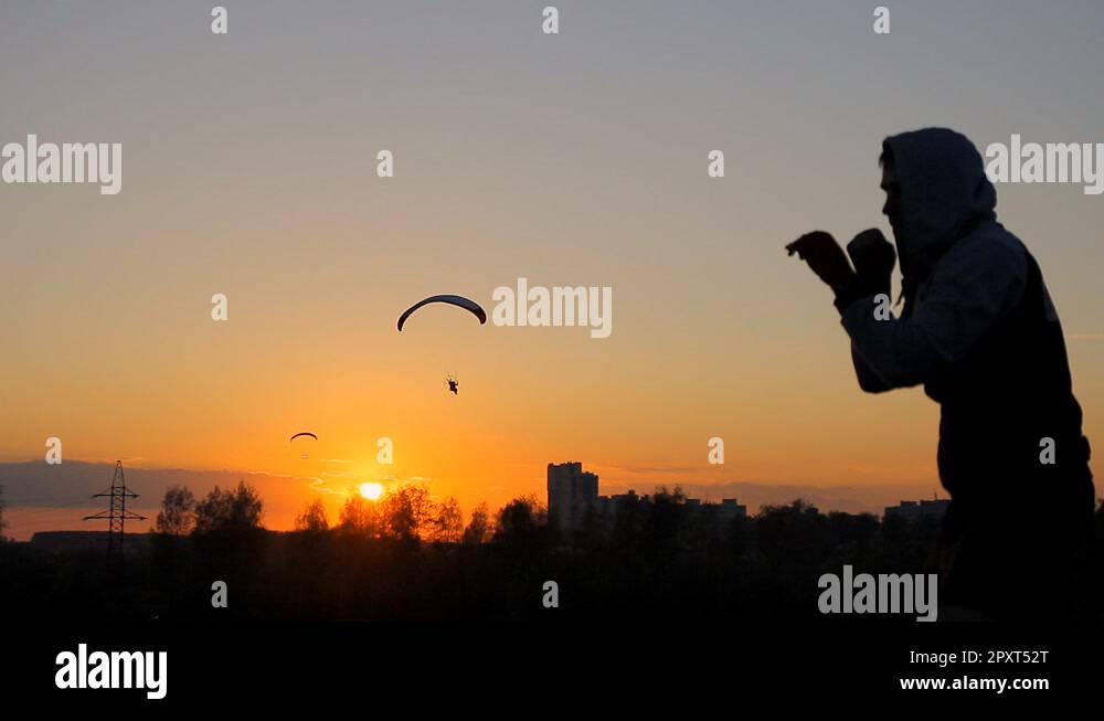 Shadow boxing on sunset fighter Stock Videos & Footage - HD and 4K ...