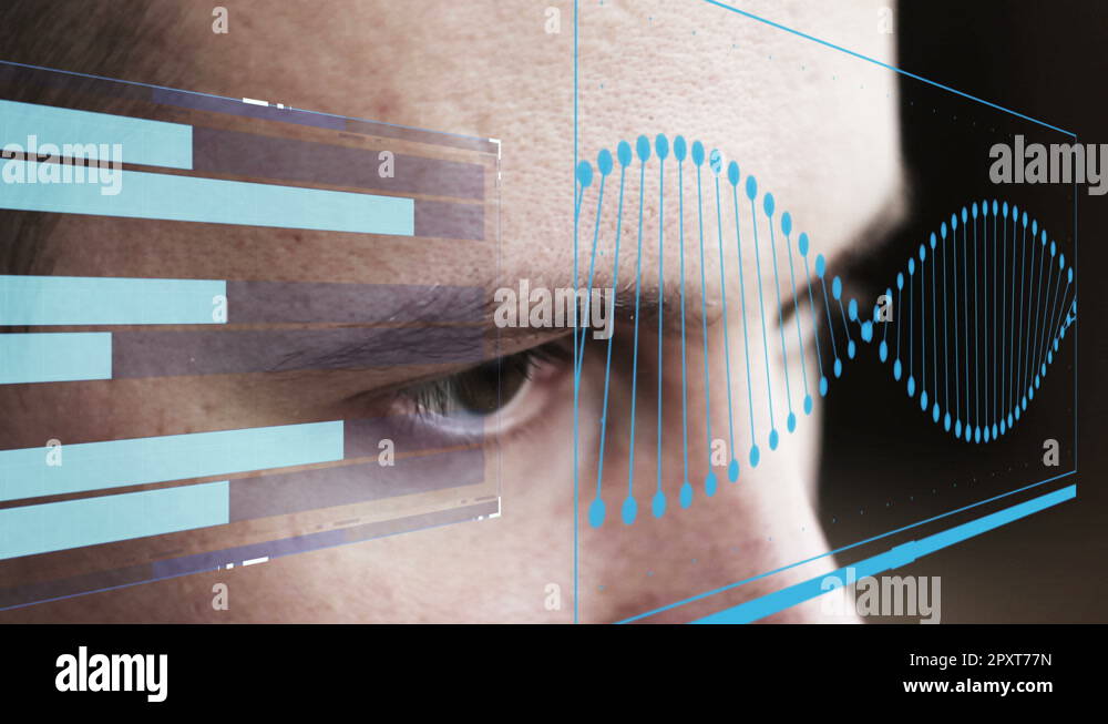 projecting the face of computer futuristic holograms Stock Video ...