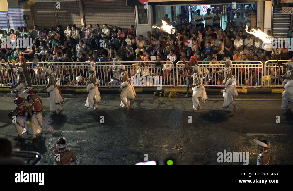 Male dancers performing during Sacred Tooth Festival in Kandy, Sri ...