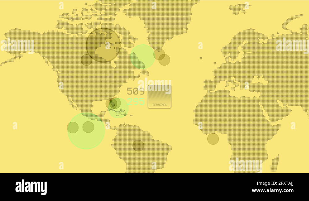 4k Global GPS data detect earth map military radar GPS navigation ...