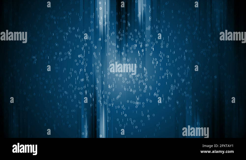 Dark blue technology binary code video animation Stock Video Footage ...