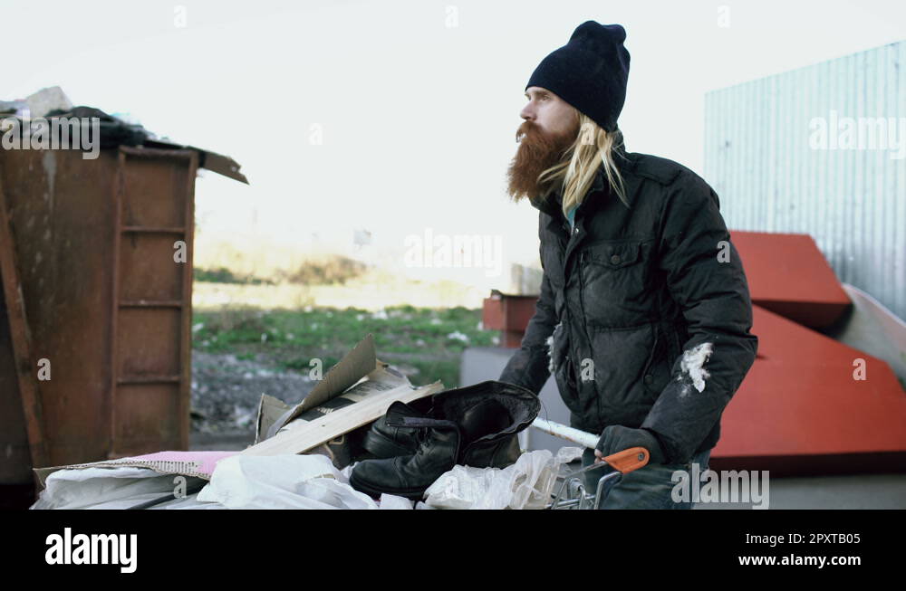 Homeless man walking cold Stock Videos & Footage - HD and 4K Video ...