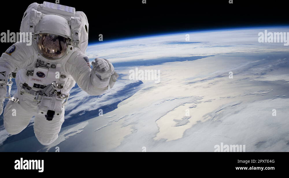 Astronaut Spacewalk EVA Above Earth Animation Close Up, 4K Stock Video ...