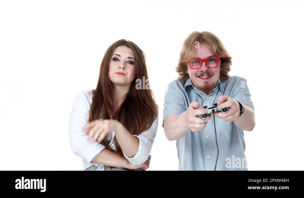 Man ignoring girlfriend playing video Stock Videos & Footage - HD and ...